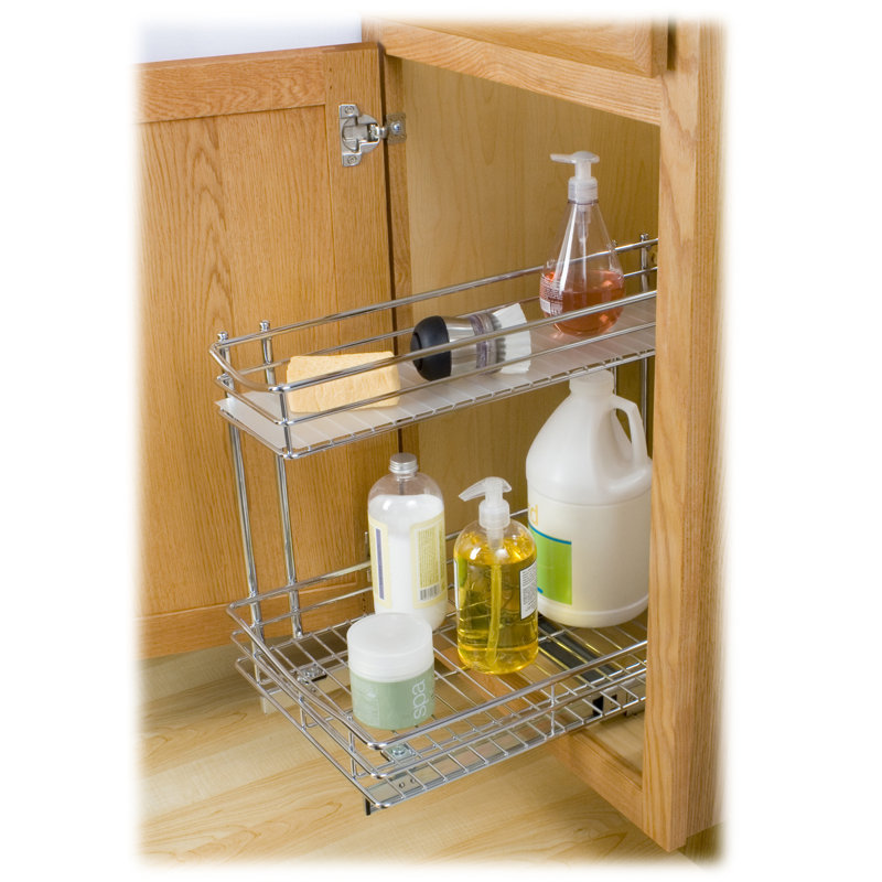 Lynk Roll Out Under Sink Cabinet Organizer Pull Out Two Tier Sliding